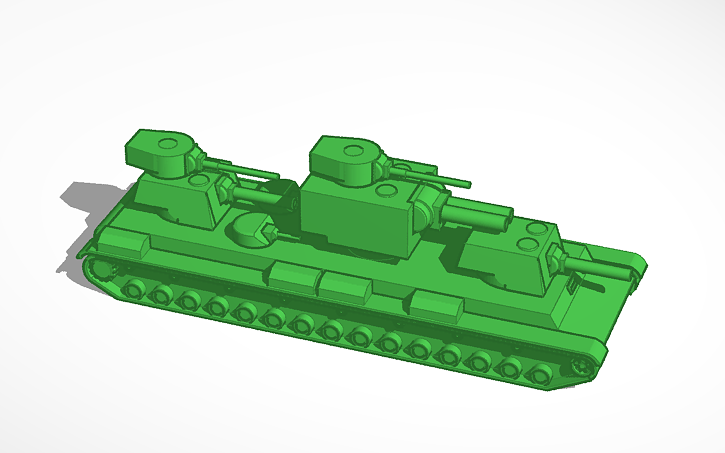 3D design tank kv-6 - Tinkercad