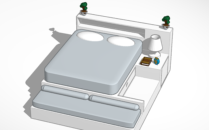 3D design Modern Bed - Tinkercad