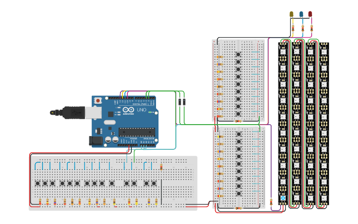 Circuit design Sistema de Elevador | Tinkercad