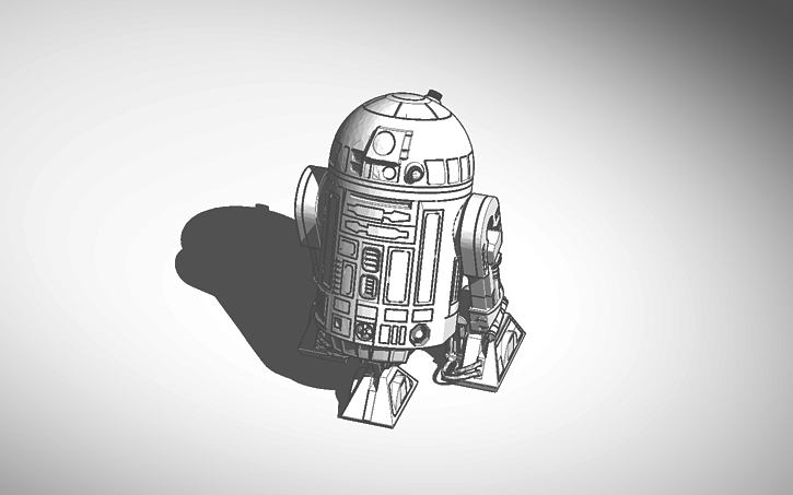3D design R2-D2 - Tinkercad