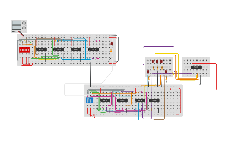 Circuit design MUX AND DEMUX - Tinkercad