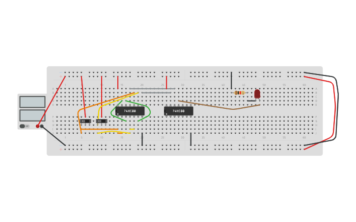 Circuit design XNOR using NAND only | Tinkercad