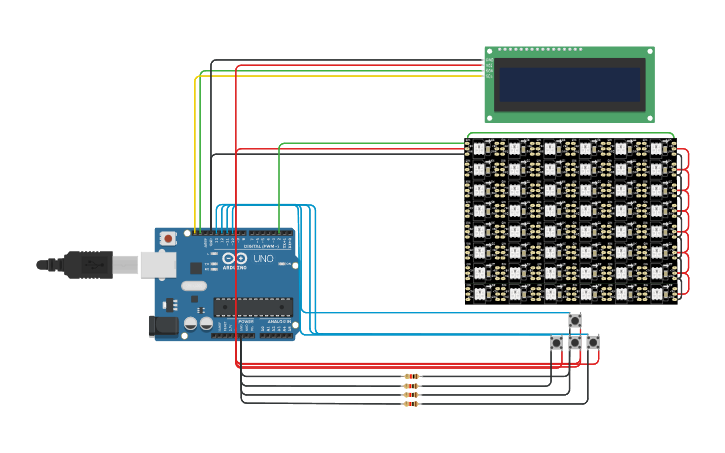 Circuit design Snake - Tinkercad