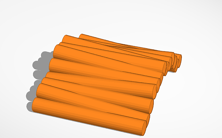 3D design Log Pile bridge - Tinkercad