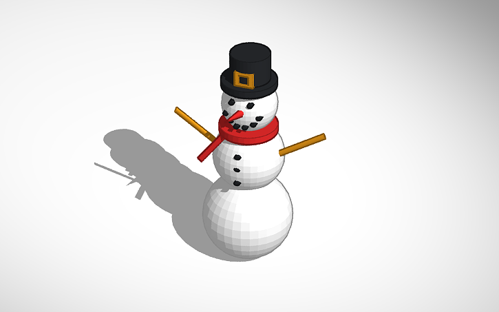 3D design Snowman - Tinkercad