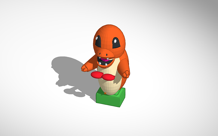 3D design dab holder Charmander | Tinkercad