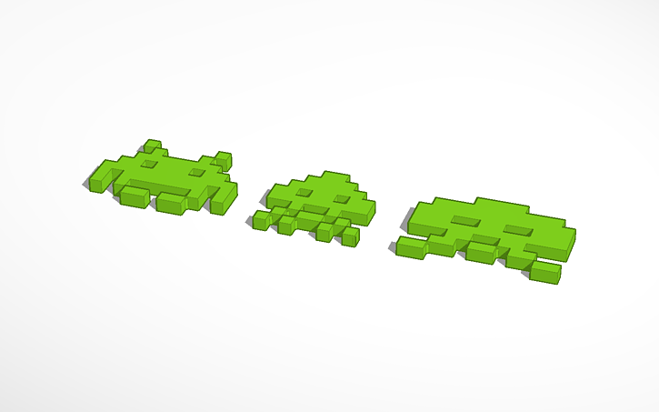 3D design Space Invaders | Tinkercad