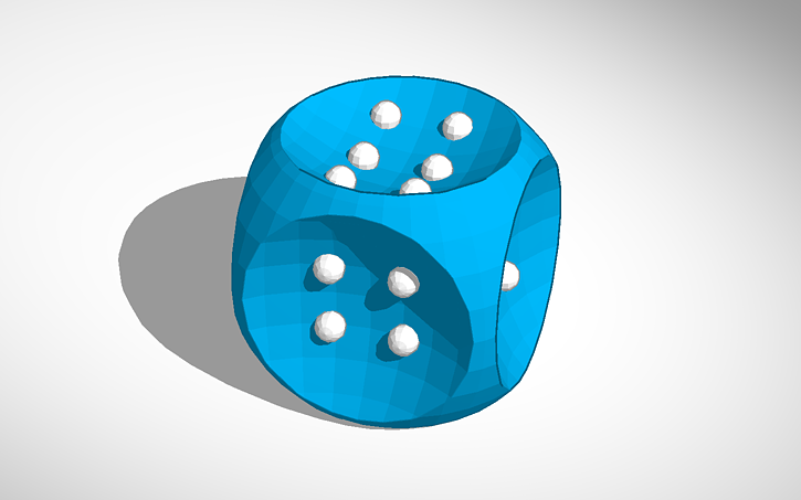 3D design Spherical Pip Dice - Tinkercad
