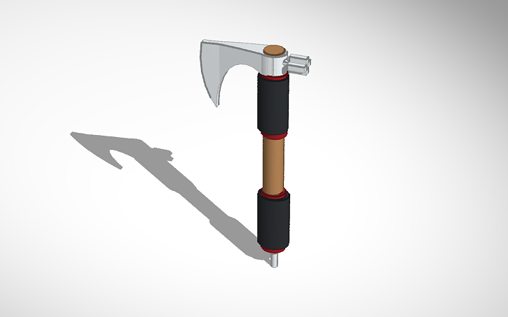 3D design Tomahawk PeacePipe - Tinkercad