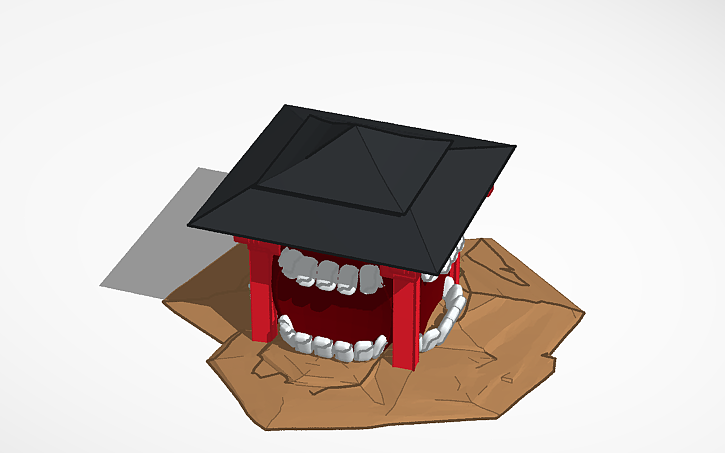3D design Malevolent Shrine :/ - Tinkercad