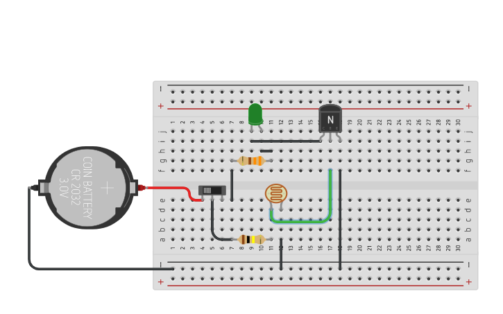 Circuit design LDR CIRCUIT - Tinkercad