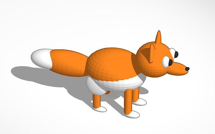 3D design Just a fox :> - Tinkercad