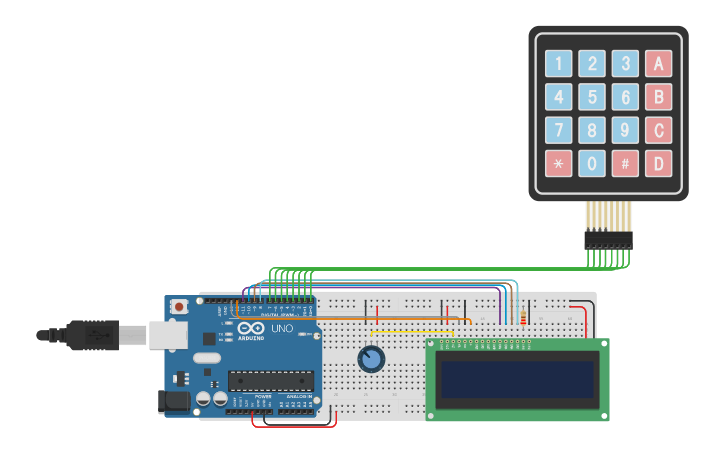 Circuit Design Sistema Integrado Con Comunicación Serial Tinkercad