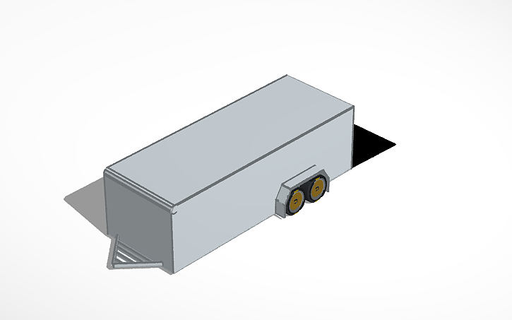 3D design Toyota Dyna Truck attached by a trailer | Tinkercad