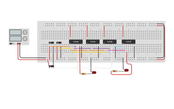 Circuit Design Full Sub Ct 2 Tinkercad