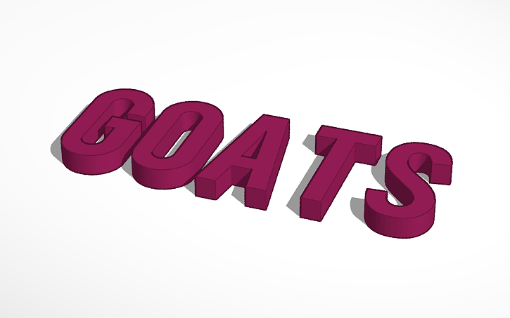 3D design GOATS Aref - Tinkercad