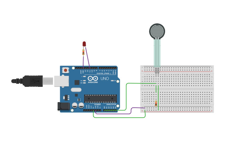 Circuit design pressure sensor - Tinkercad