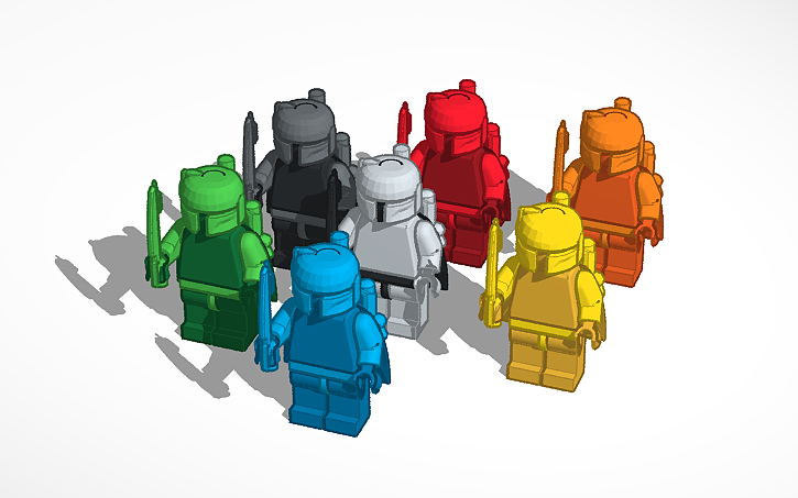 3D design Mandalorian lego with (cape optional) | Tinkercad