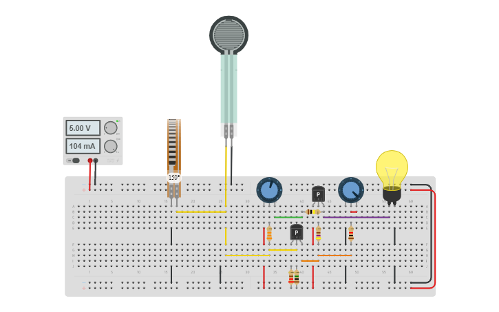Circuit design Double contrainte - Tinkercad