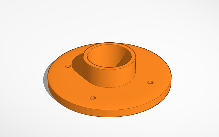 3D design 3/4" pvc pipe flange fitting - Tinkercad