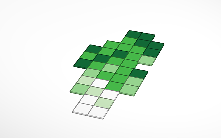 3D design Pixel Lettuce For PixelFox's Pixel Challenge | Tinkercad