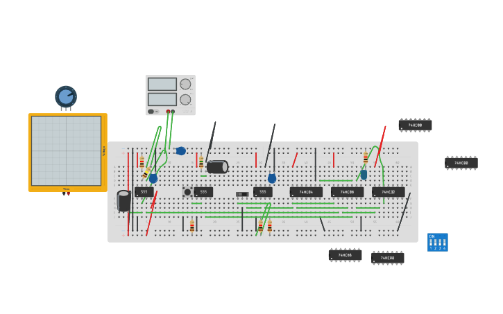 Circuit design 8-bit Computer (clock) - Tinkercad
