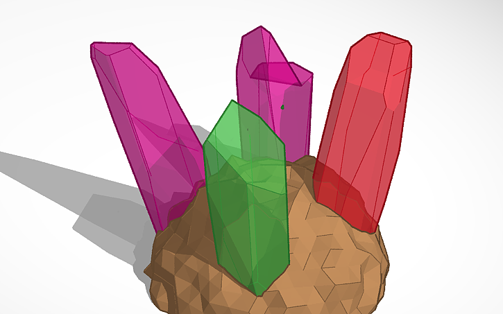 3D design crystals - Tinkercad