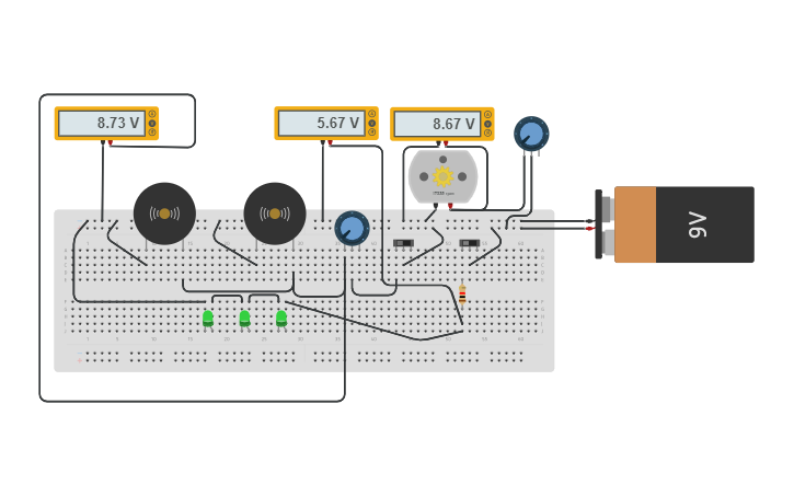 Circuit design Breadboard Assignment - Tinkercad