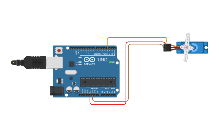 Circuit design Micro servomotor | Tinkercad