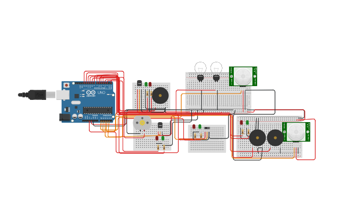 Circuit design Smart house - Tinkercad