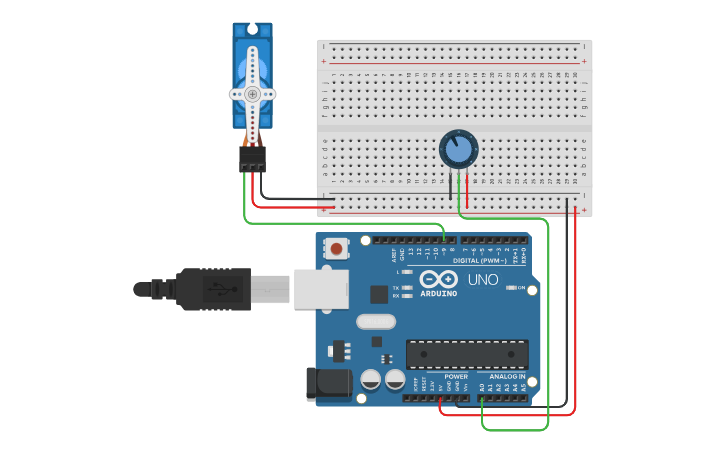Circuit design angular position - Tinkercad