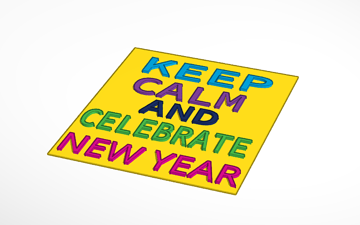 3D design New Year | Tinkercad