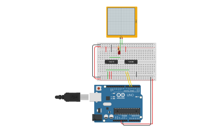 Circuit design Obtain the required signal for arduino - Tinkercad