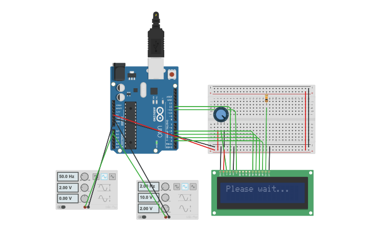 Circuit design ECG Model - Tinkercad