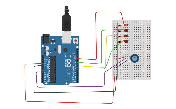 Circuit design L3 arduino | Tinkercad