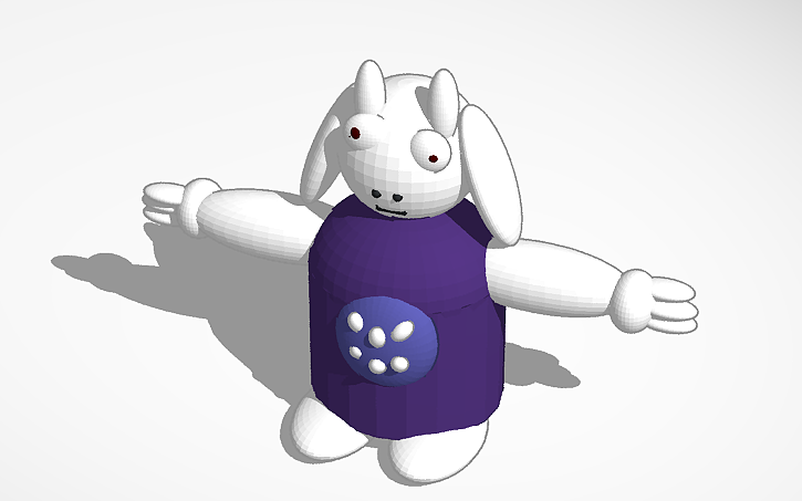 3D design My Attempt: Cursed 3D Toriel Model - Tinkercad