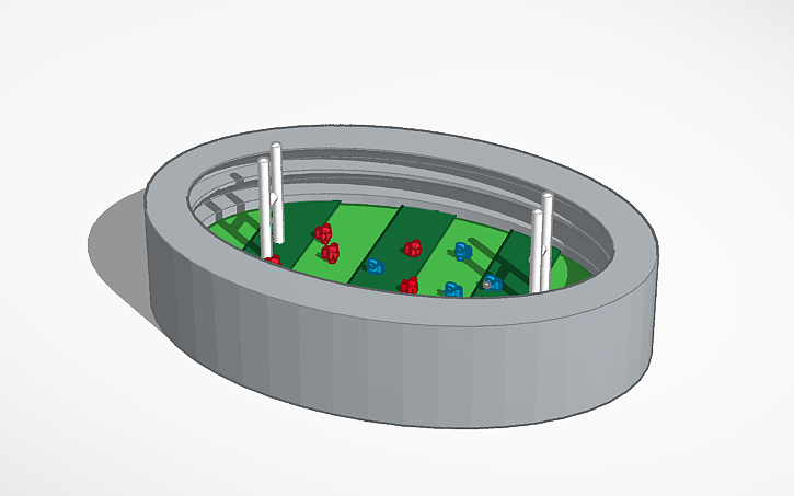 3D design NRL state of origin stadium 2025 - Tinkercad