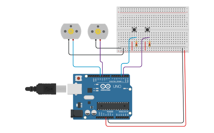 Circuit design Robot - Tinkercad