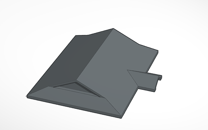 3D design N-Scale Tenement House Roof - Tinkercad