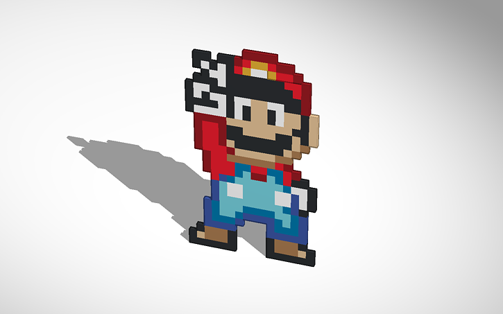3D design Pixel Mario - Tinkercad