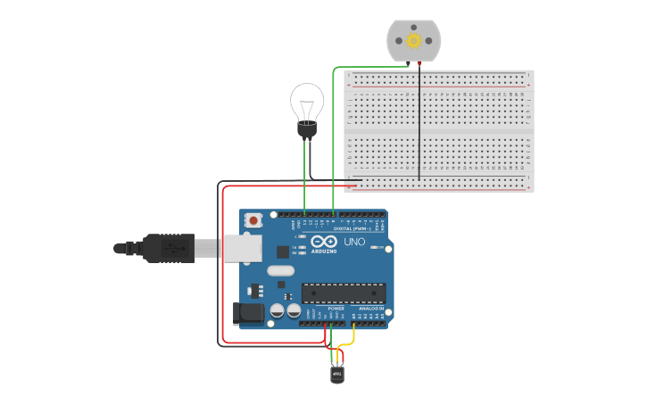 Circuit design Temperature monitor and controller - Tinkercad