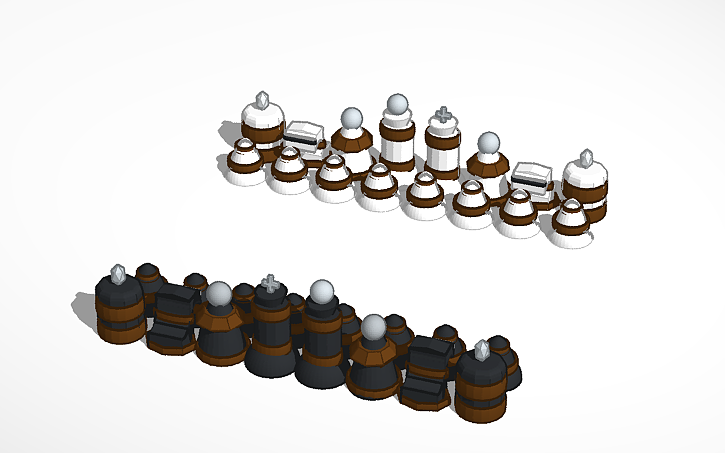 3D design Set Ajedrez - Tinkercad