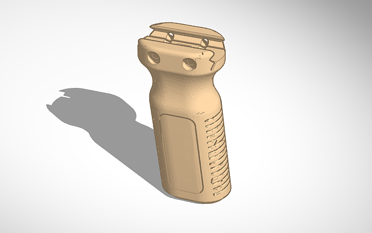 3D design nerf vertical grip - Tinkercad
