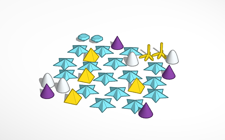 3D design funky chess pieces - Tinkercad