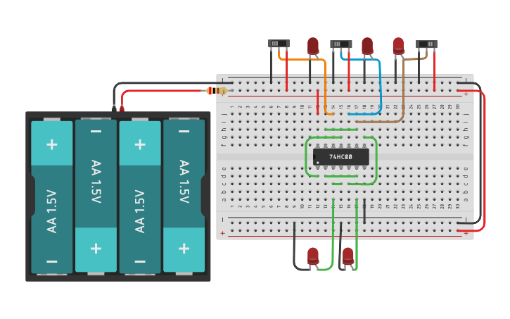 Circuit Design Задание 1 Синхронный Rs триггер Tinkercad