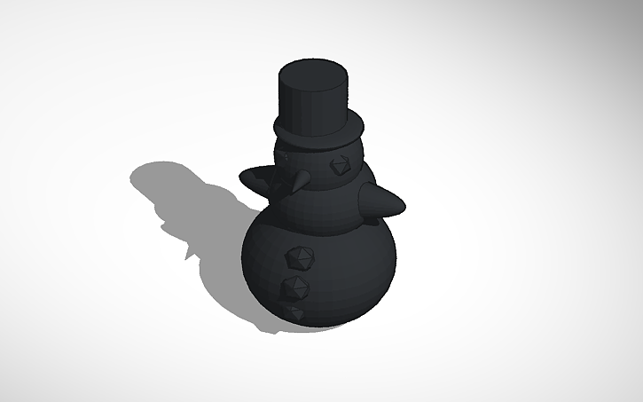 3D design snowman - Tinkercad
