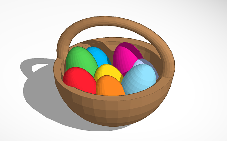 3D design easter basket - Tinkercad