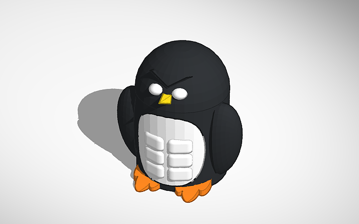 3D design buff penguin - Tinkercad