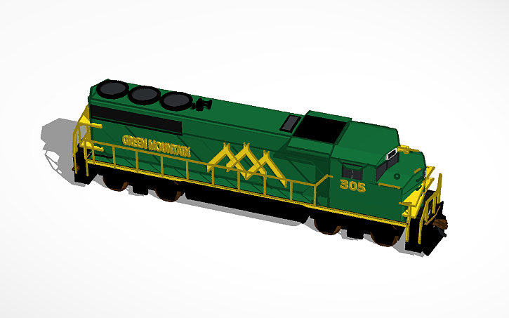3D design Green Mountain GP40 305 (Credit to Hinchey Models) - Tinkercad