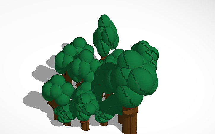 3D design forest - Tinkercad